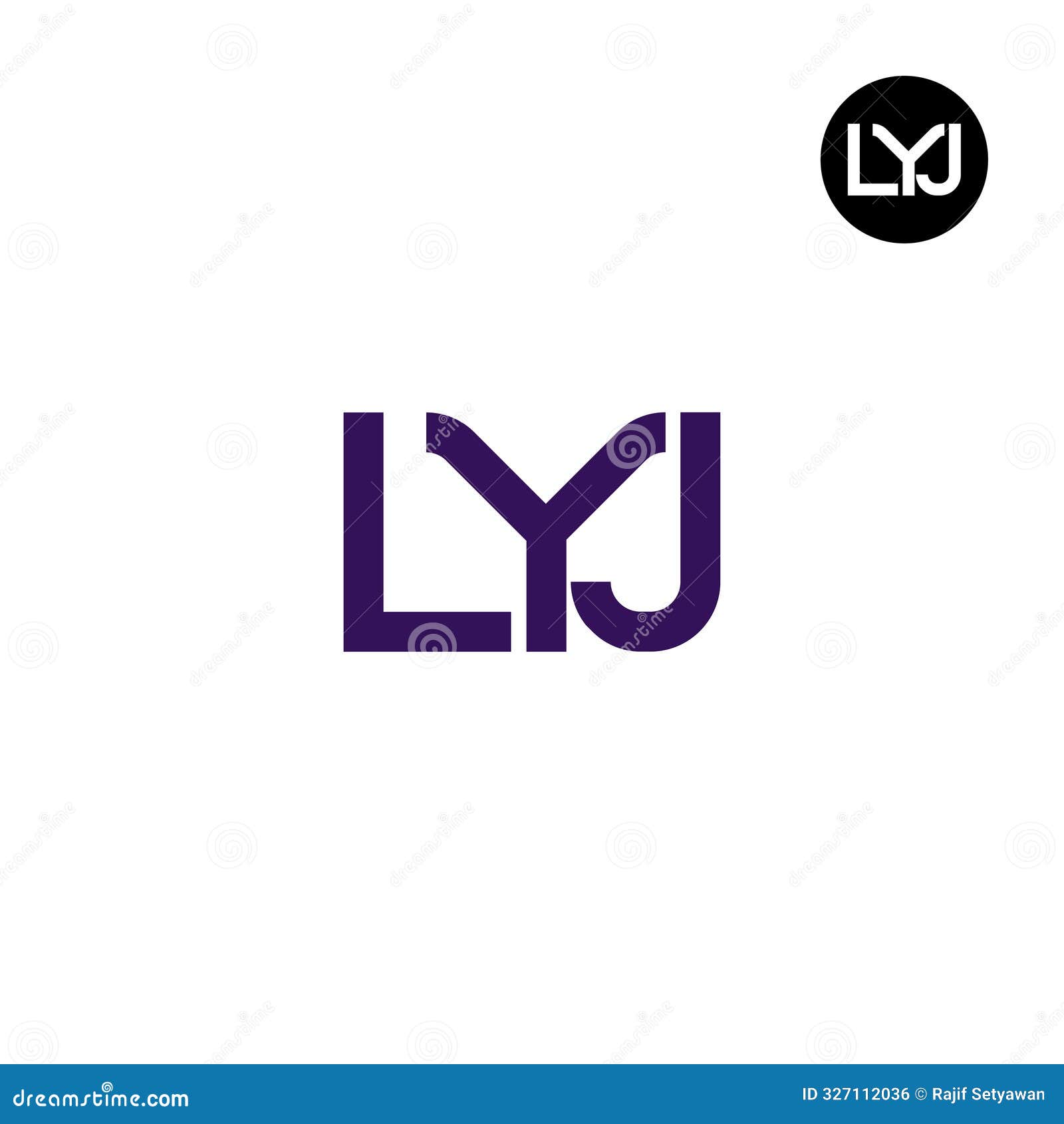 LYJ Logo Letter Monogram Design Stock Vector - Illustration of ...