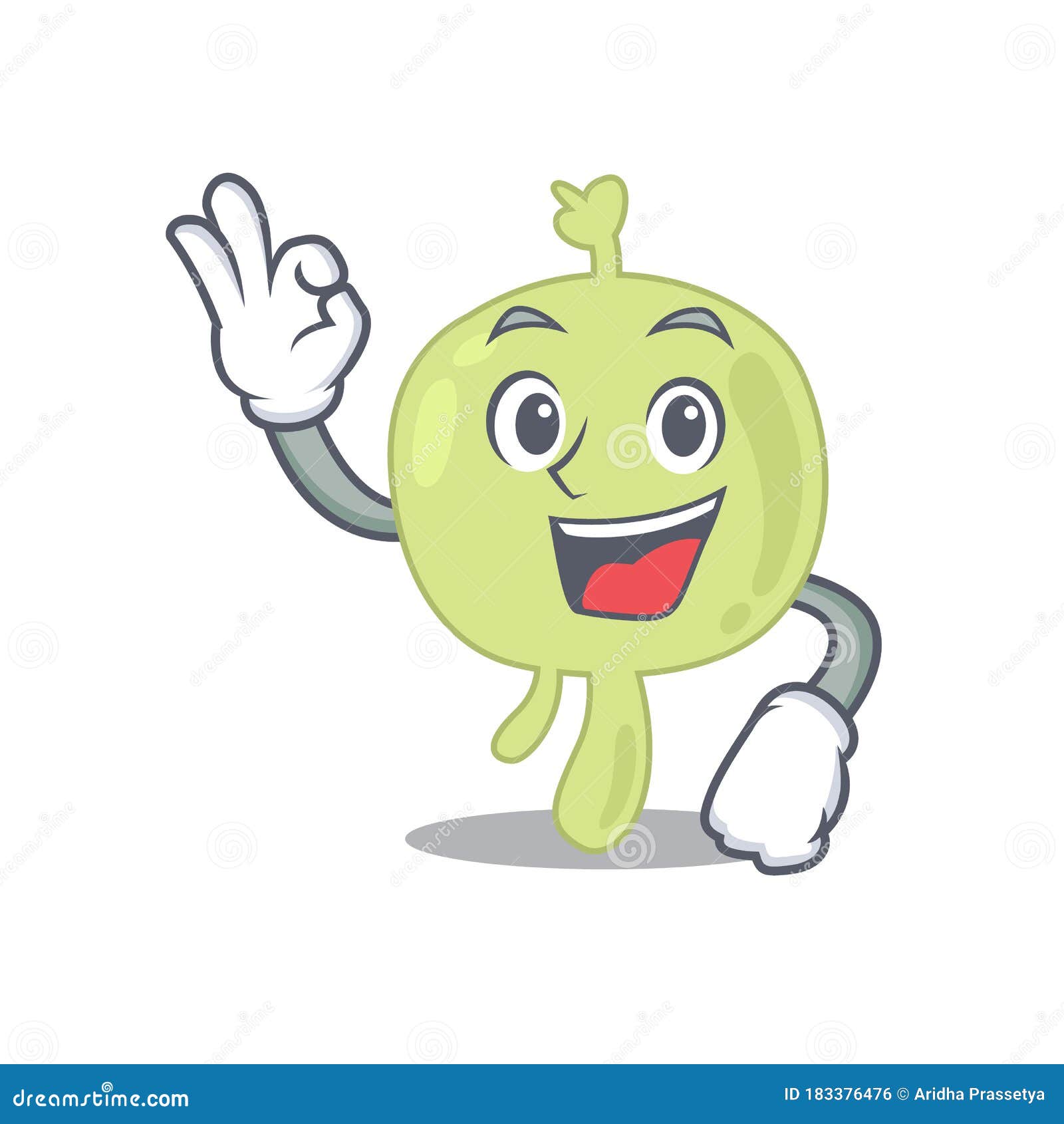 Lymph Node Mascot Design Style Showing Okay Gesture Finger Stock Vector ...