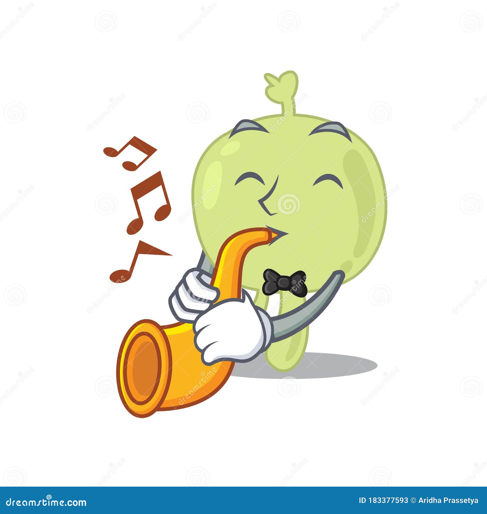 Lymph Node Musician of Cartoon Design Playing a Trumpet Stock Vector ...