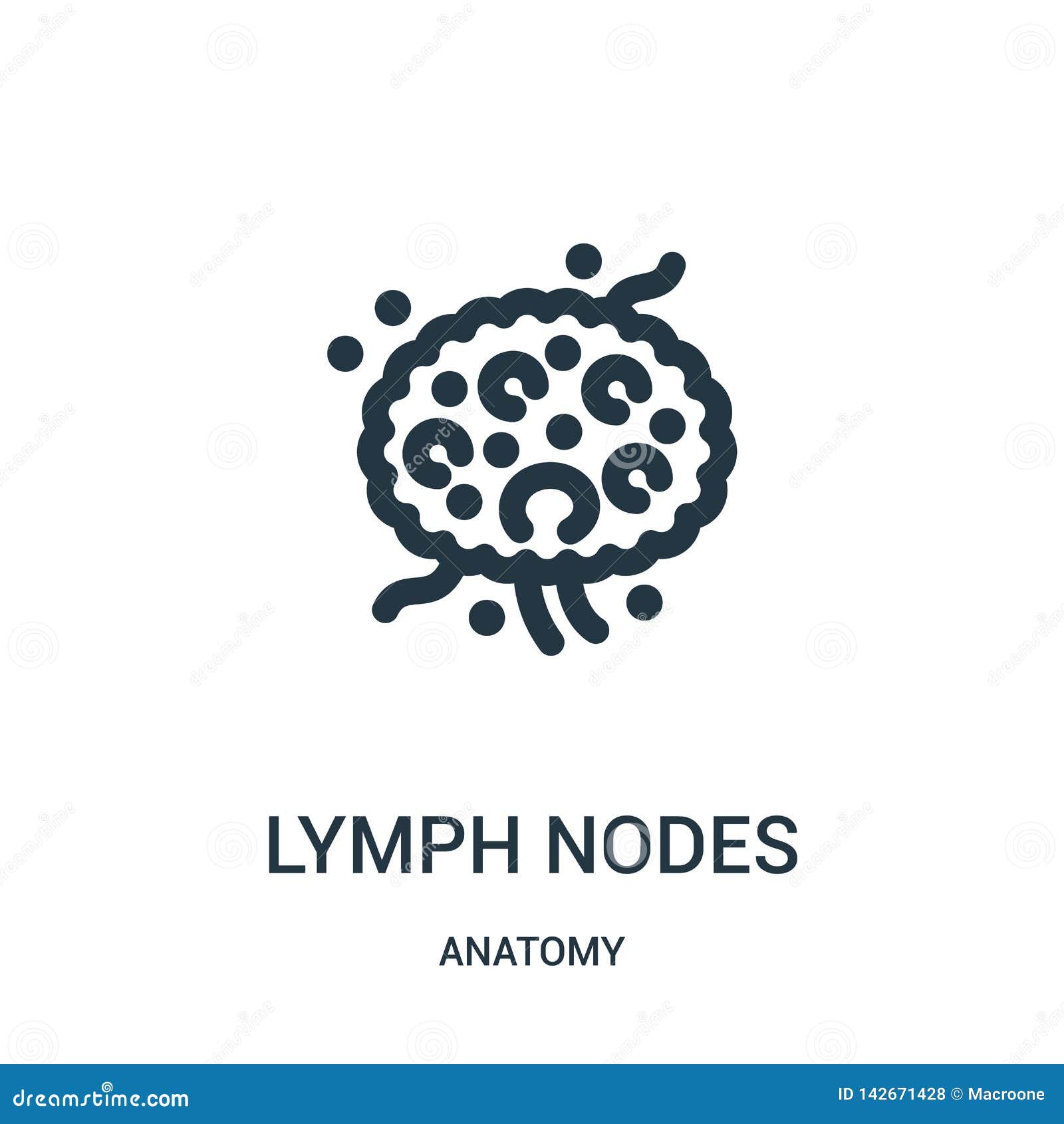 Lymph Nodes Icon Vector from Anatomy Collection. Thin Line Lymph Nodes ...