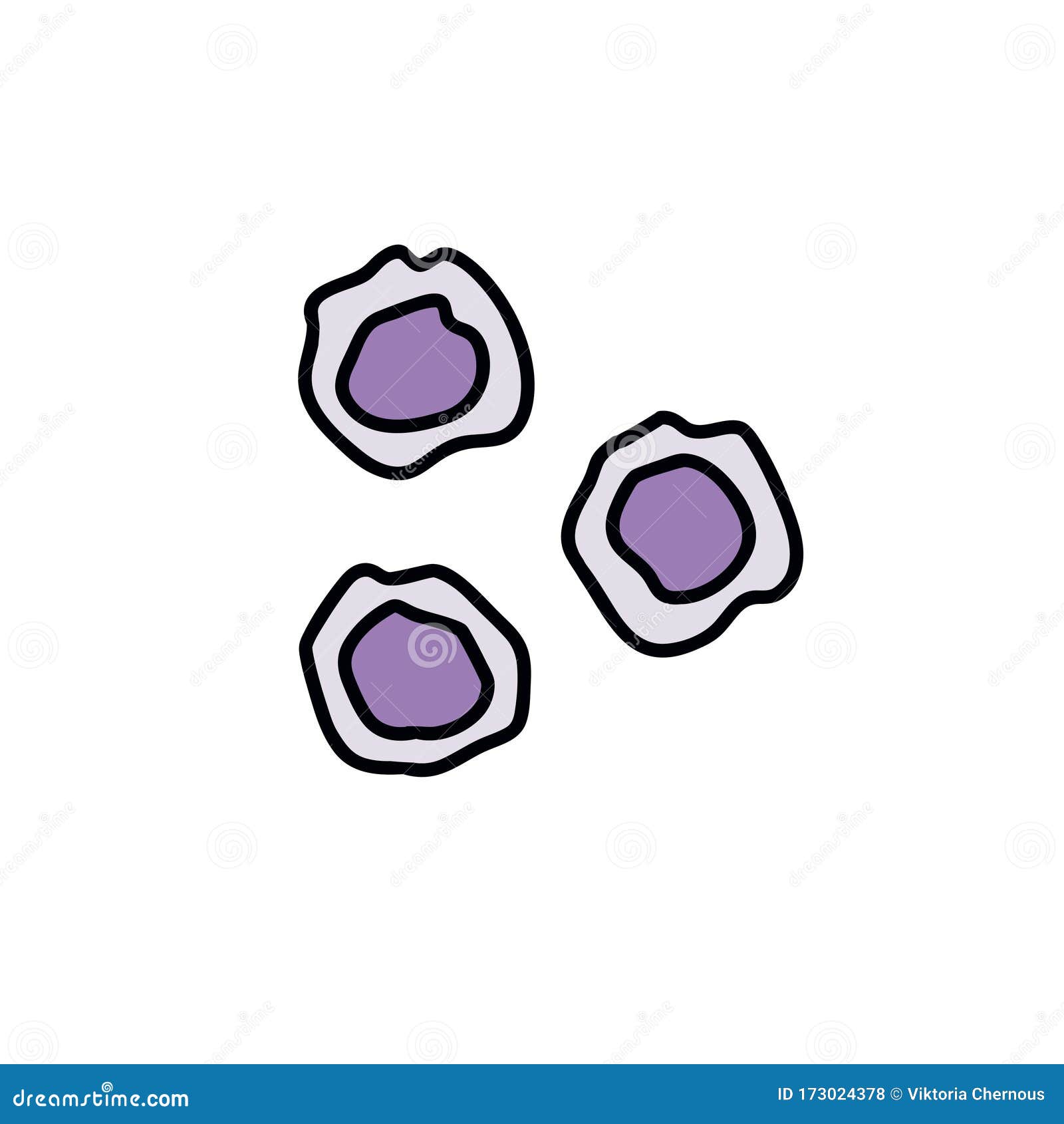 Lymphocyte Doodle Icon, Vector Illustration Stock Illustration ...