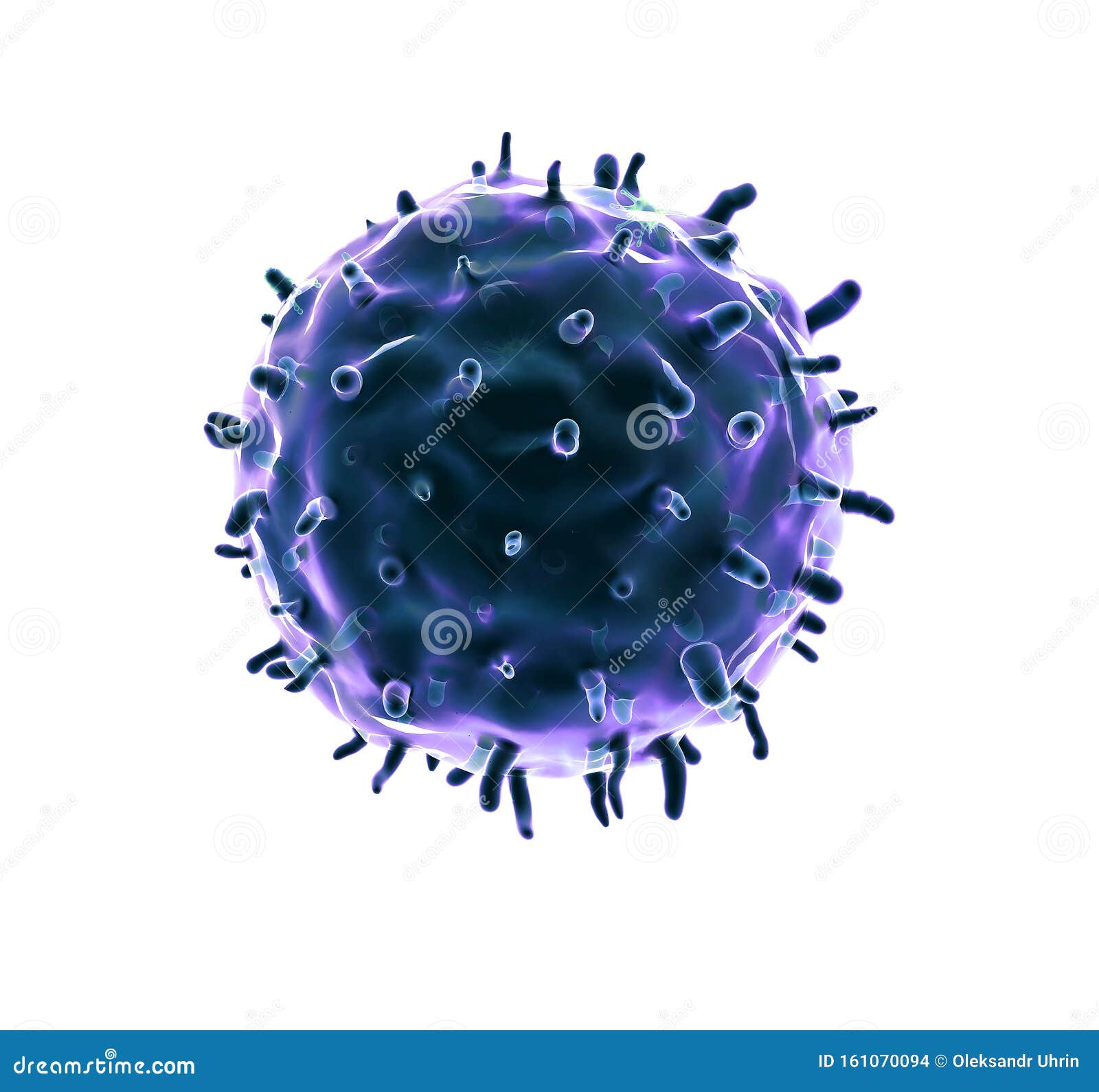 Lymphocytes and Viruses on the White Background Stock Illustration ...