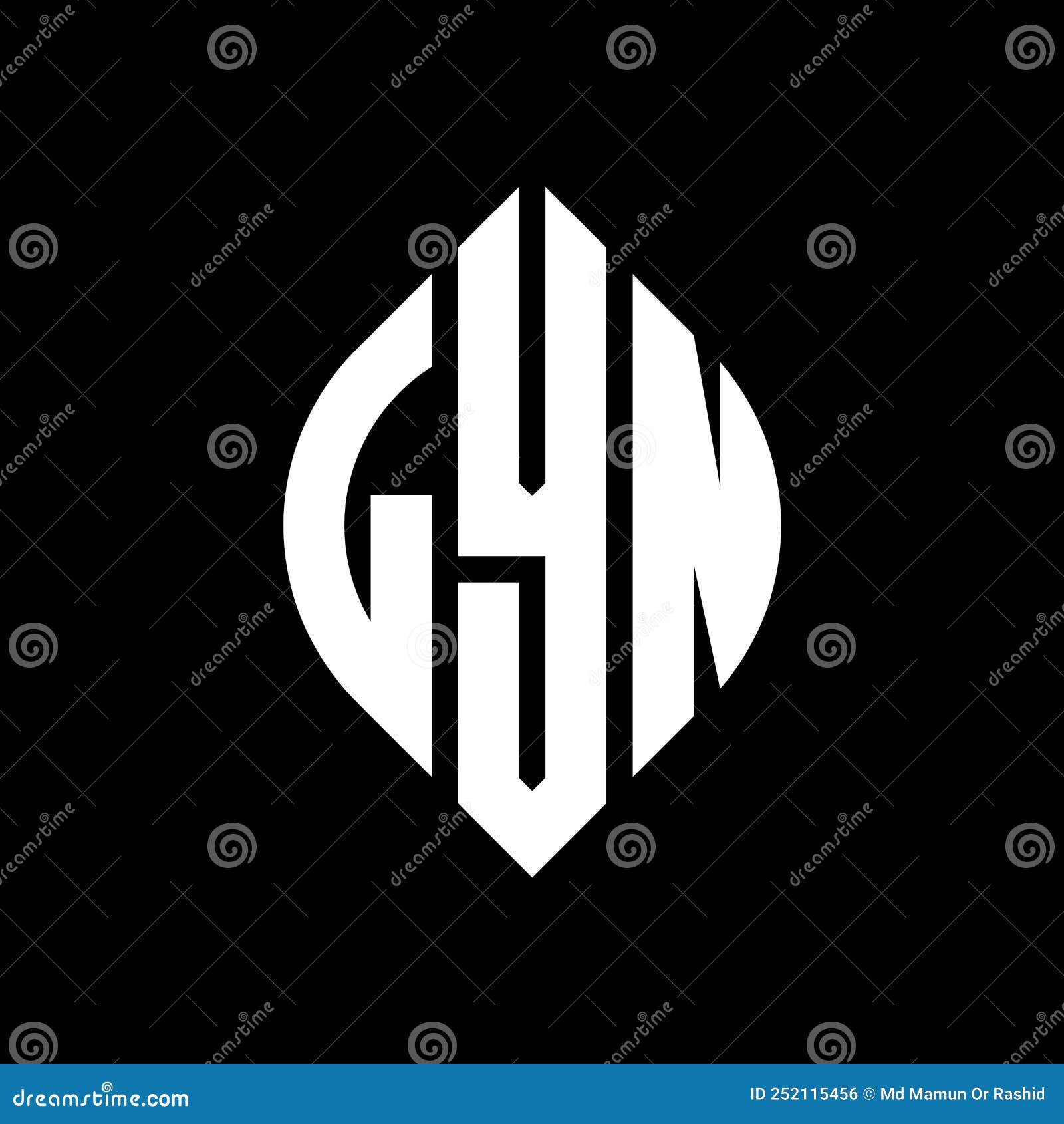 LYN Circle Letter Logo Design With Circle And Ellipse Shape. LYN ...