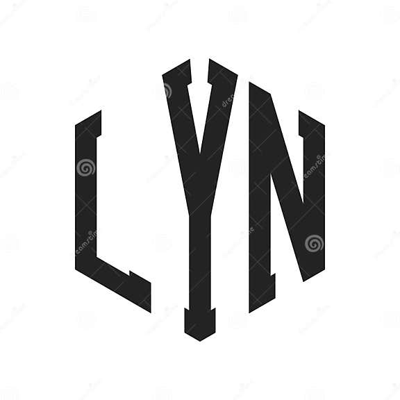 LYN Logo Design. Initial Letter LYN Monogram Logo Using Hexagon Shape ...