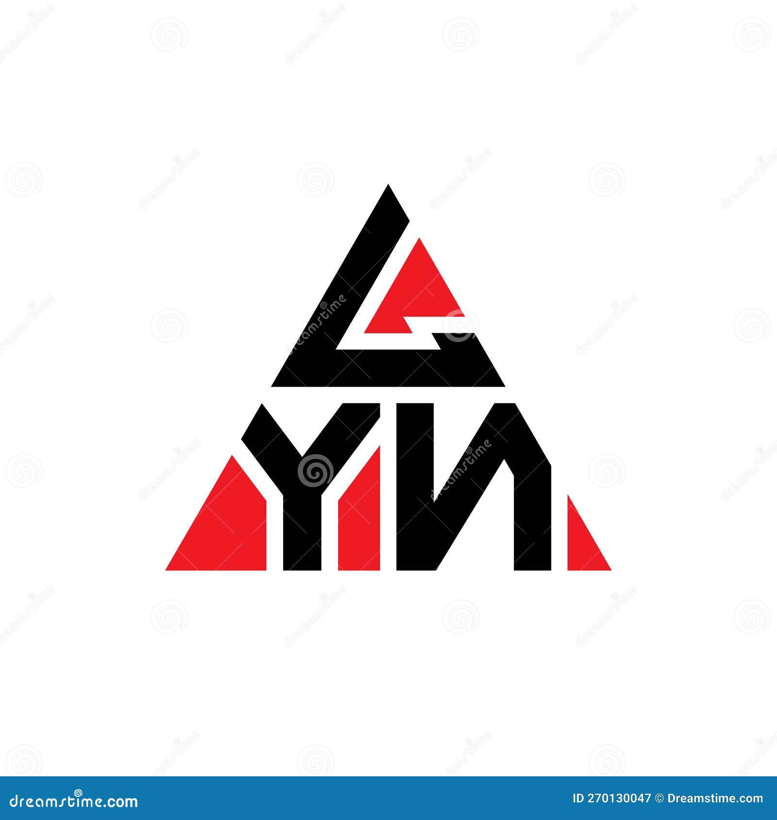 LYN Triangle Letter Logo Design With Triangle Shape. LYN Triangle Logo ...