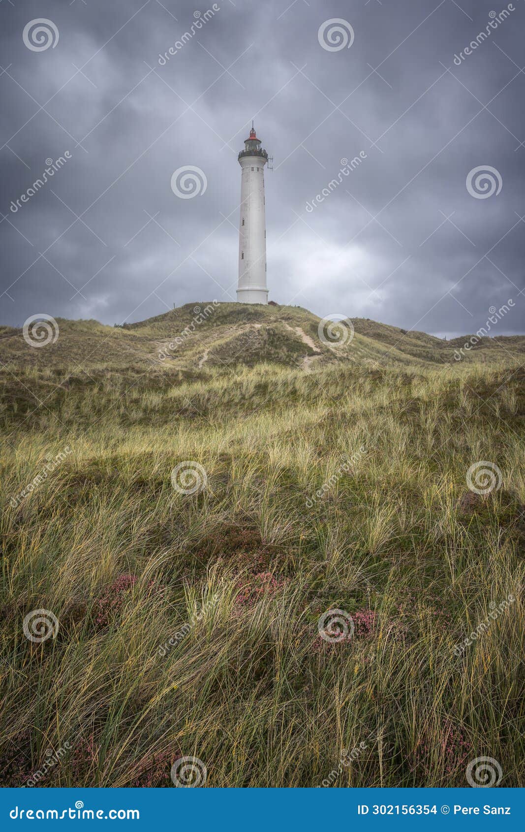 Lyngvig Lighthouse in Jutland, Denmark Stock Photo - Image of vacation ...