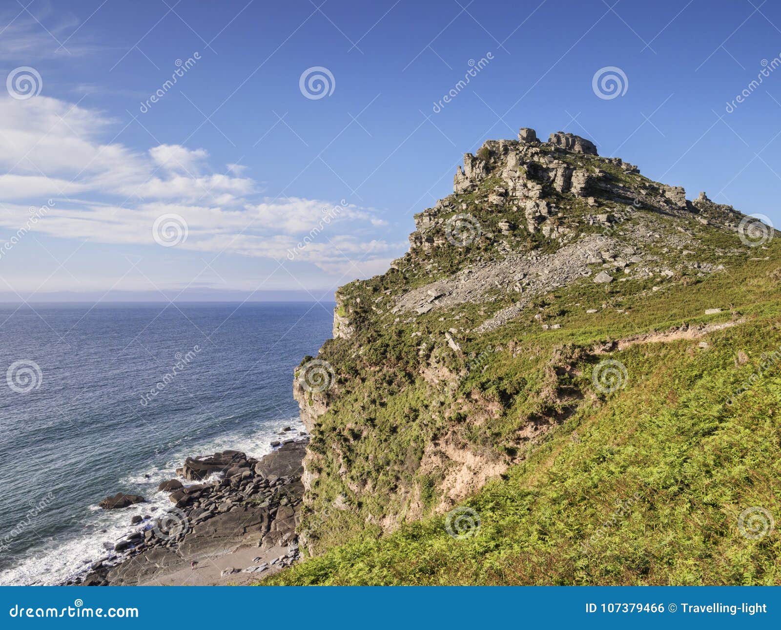 Lynmouth Devon Valley of the Rocks Stock Photo - Image of national ...