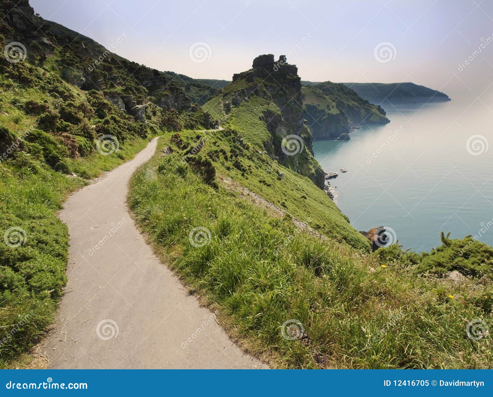 Lynton stock image. Image of scenery, walking, coastline - 12416705