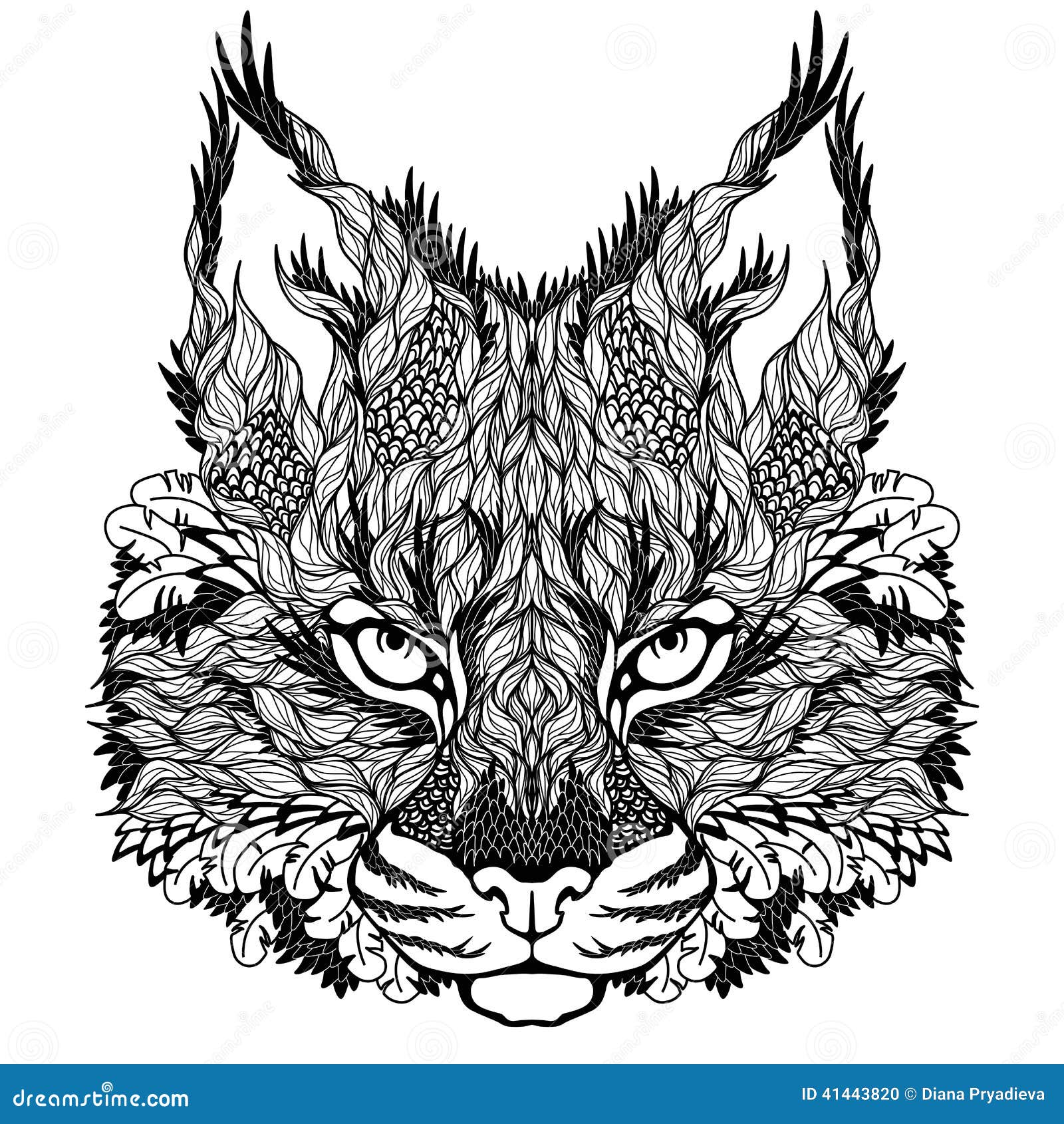 LYNX / Bobcat Head Tattoo. Psychedelic Stock Vector - Illustration of ... LYNX / Bobcat Head Tattoo. Psychedelic Stock Vector - Illustration of ...
