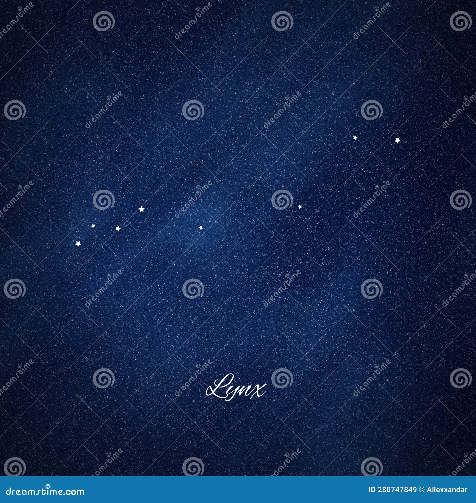 Lynx Constellation, Cluster of Stars, Cat Constellation Stock Image ...