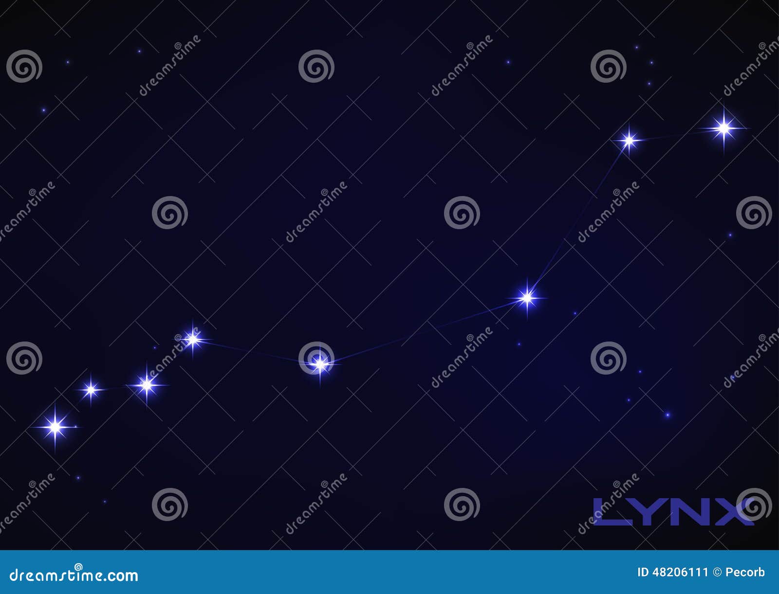 Lynx constellation stock vector. Illustration of dark - 48206111