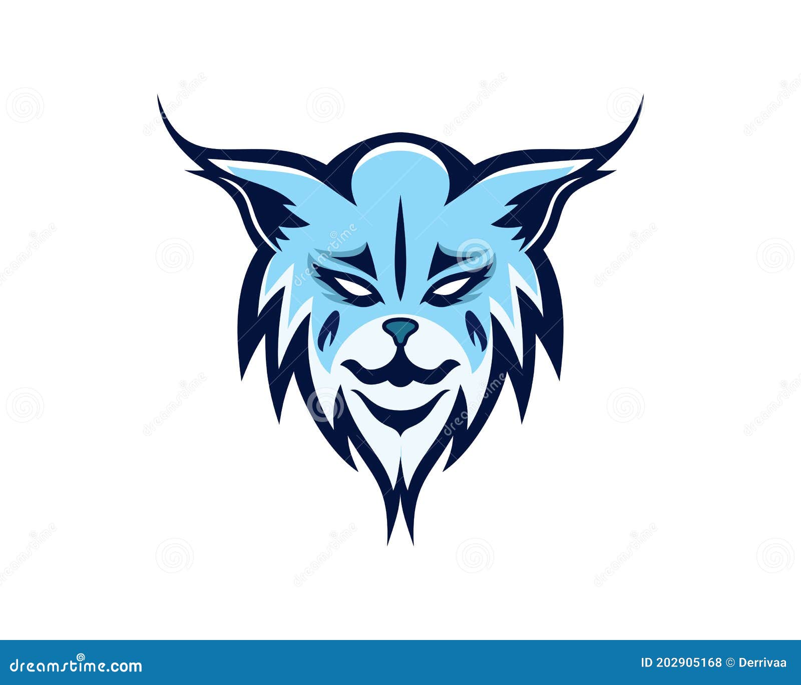 Lynx Head Front View Illustration Stock Vector - Illustration of ...