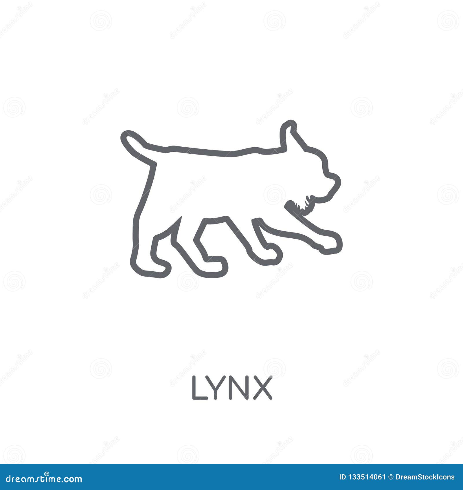 Lynx Linear Icon. Modern Outline Lynx Logo Concept on White Back Stock ...