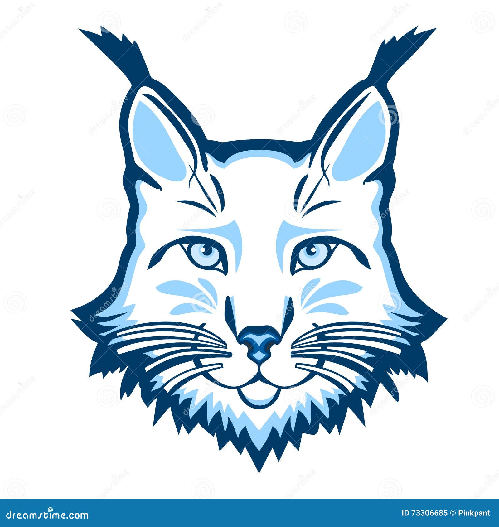 Lynx Mascot Logo. Head of Lynx Isolated Vector Illustration Stock ...