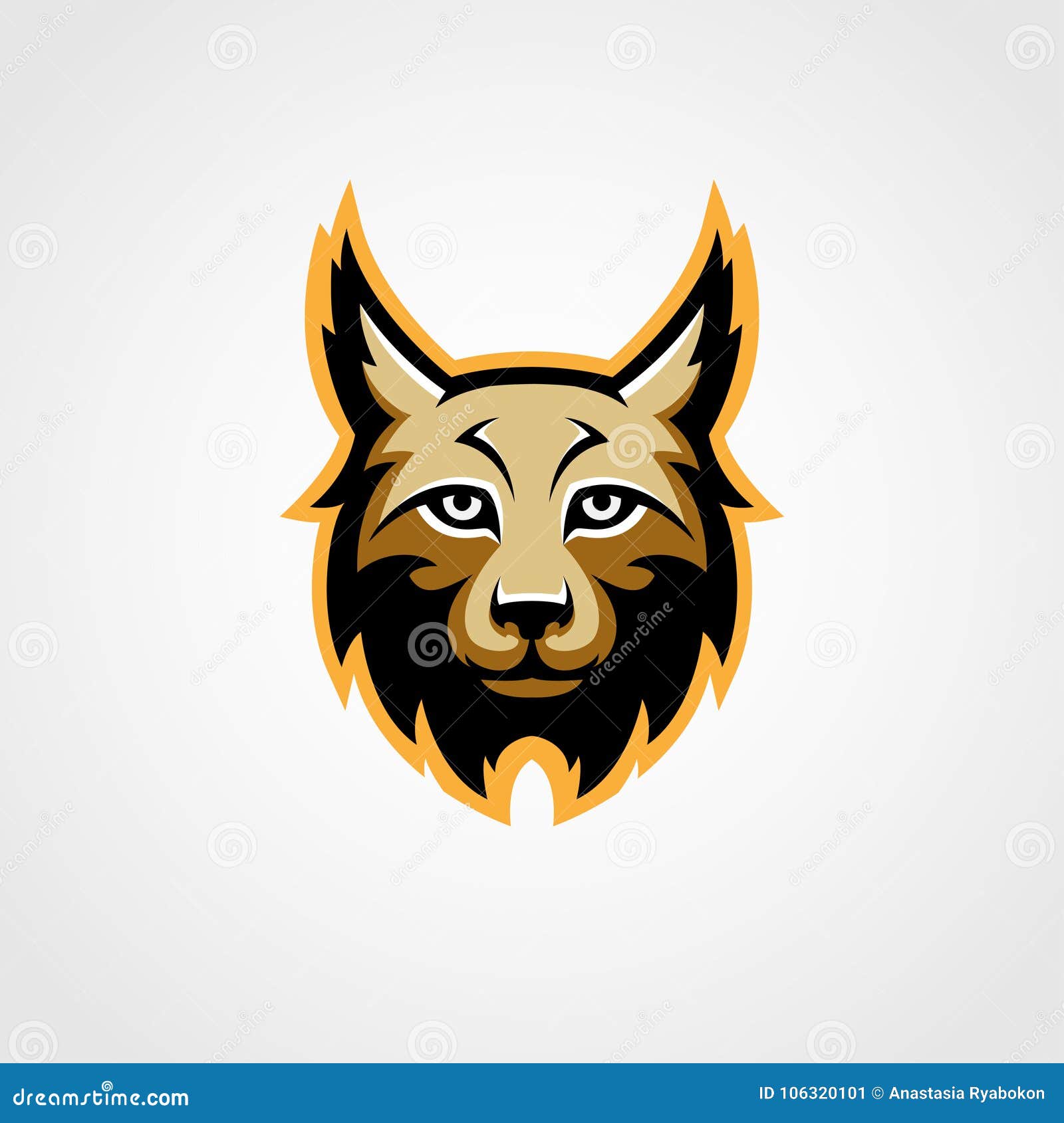 Lynx Mascot Logo. Head Of Lynx Isolated Vector Illustration ... Lynx Mascot Logo. Head Of Lynx Isolated Vector Illustration ...