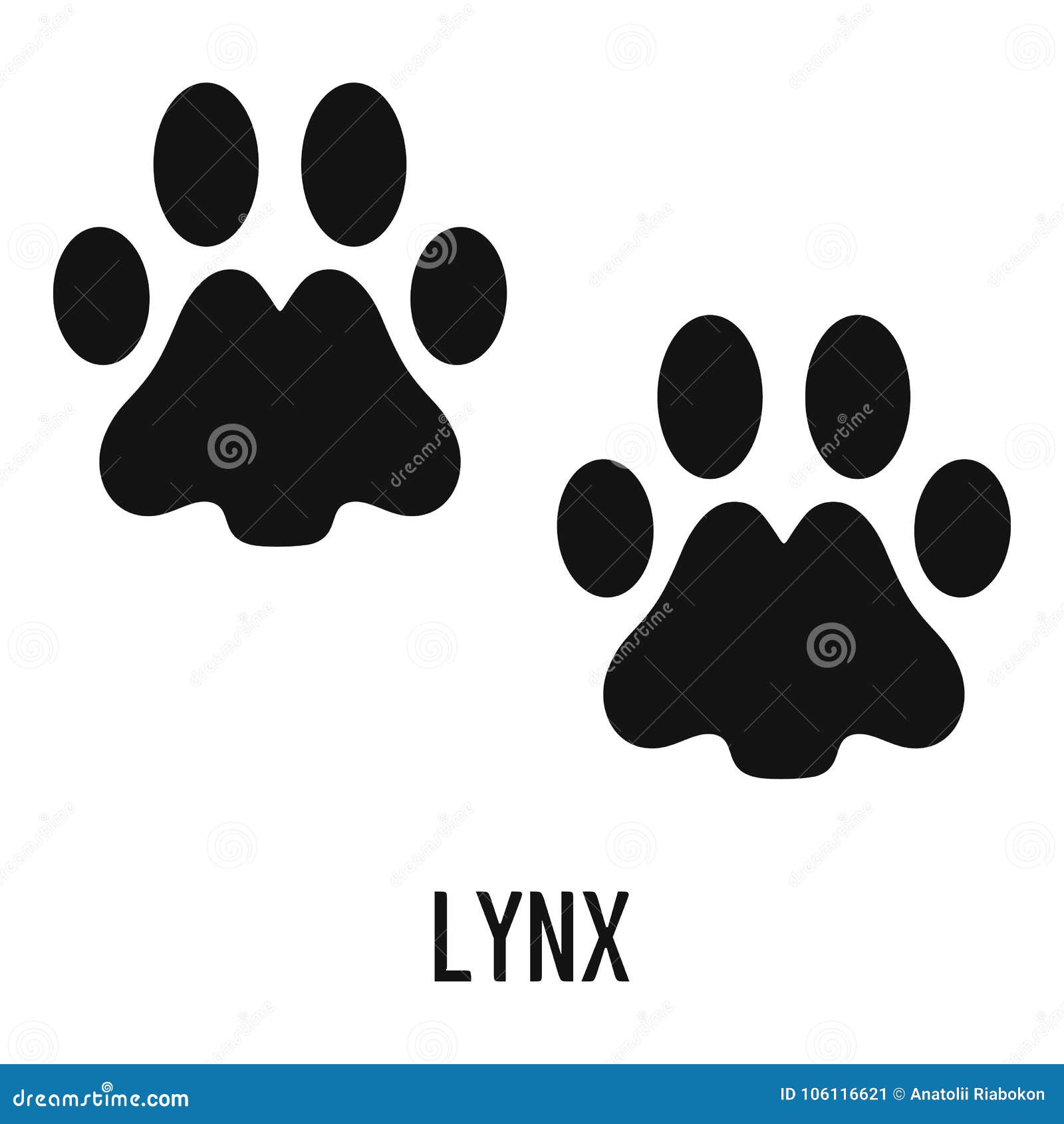 Lynx Step Icon, Simple Style. Stock Vector - Illustration of lynx ...