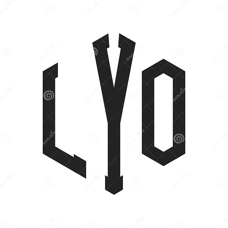 LYO Logo Design. Initial Letter LYO Monogram Logo Using Hexagon Shape ...