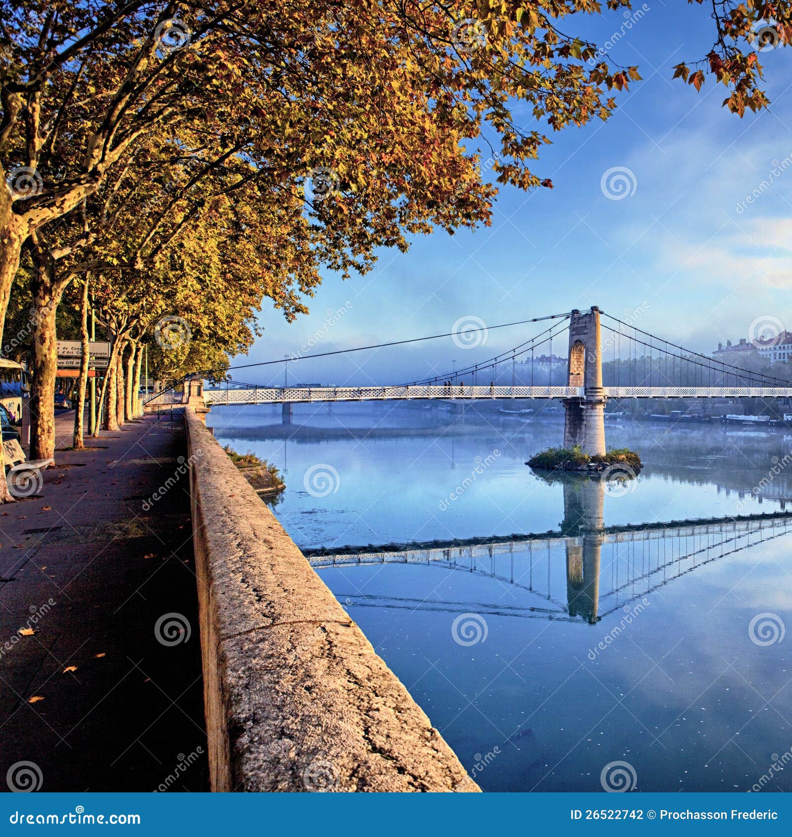 Lyon in autumn stock photo. Image of glow, sunshine, romance - 26522742