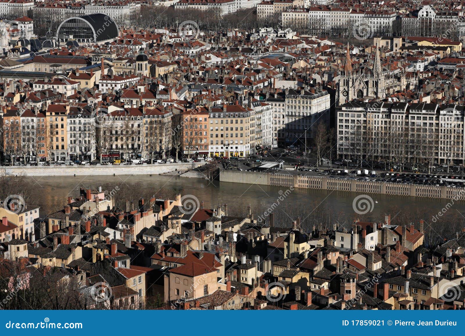 Lyon City center stock image. Image of saone, france - 17859021