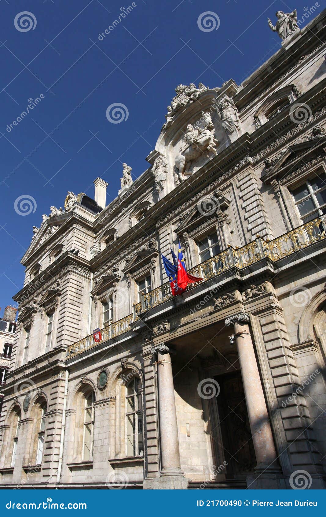 Lyon City Hall Entrance stock photo. Image of french - 21700490