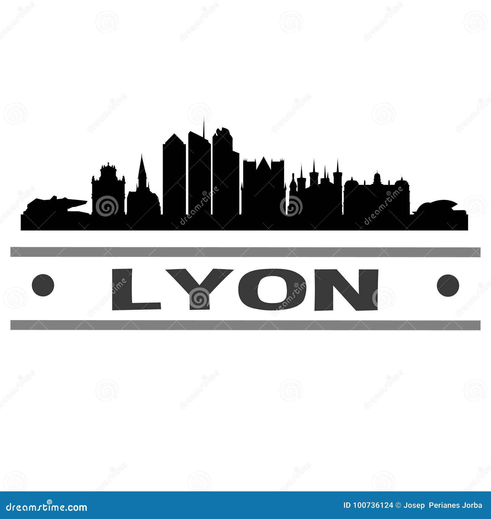 Lyon Icon Vector Art Design Stock Vector - Illustration of country ...