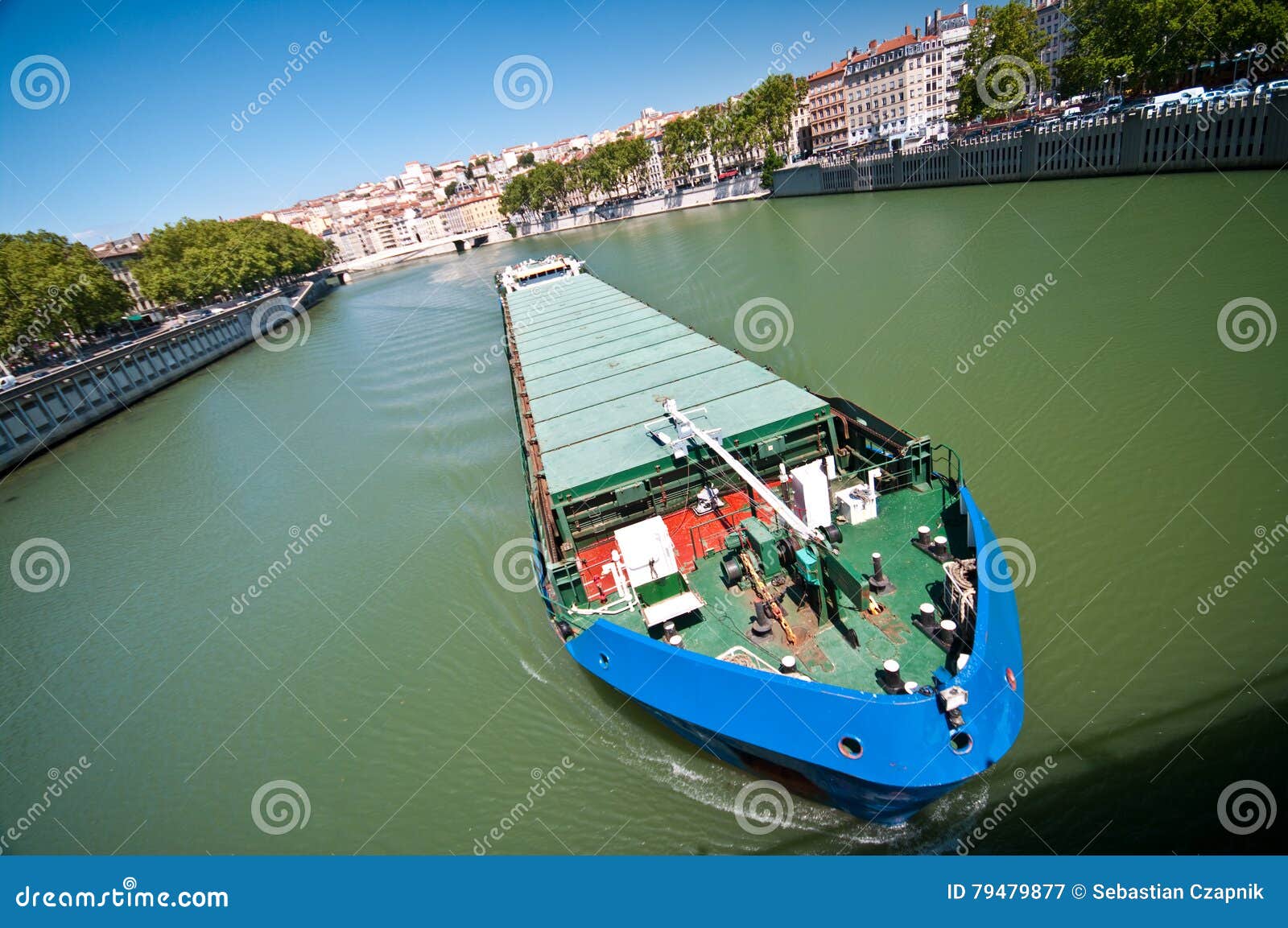 Lyon river stock image. Image of long, france, summer - 79479877