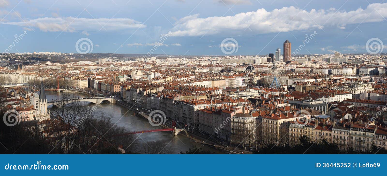 Lyon view stock photo. Image of tourism, building, town - 36445252