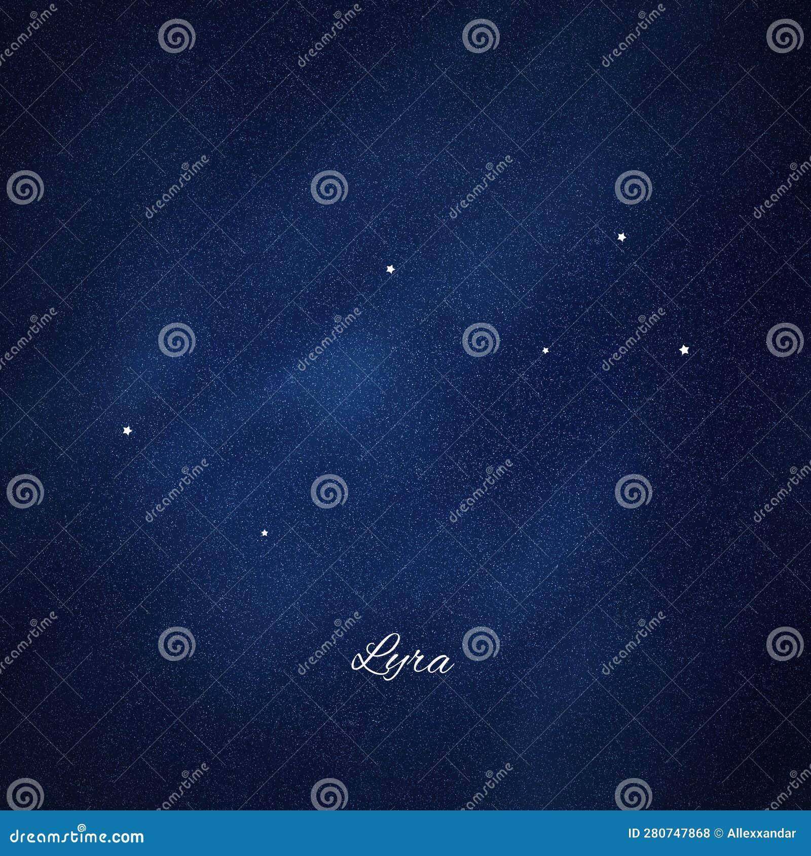 Lyra Constellation, Cluster of Stars, Lyre, Harp Constellation Stock ...