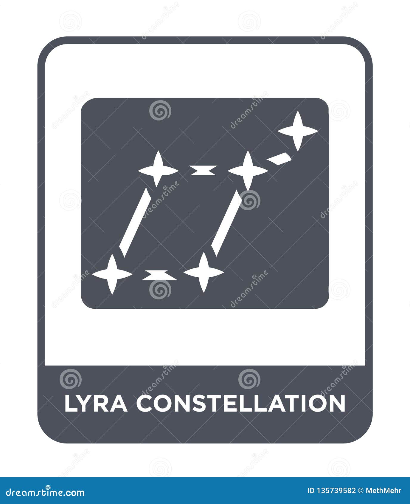 Lyra Constellation Icon in Trendy Design Style. Lyra Constellation Icon ...