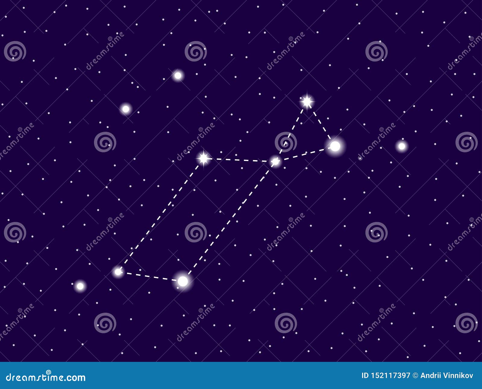 Lyra Constellation. Starry Night Sky. Cluster of Stars and Galaxies ...