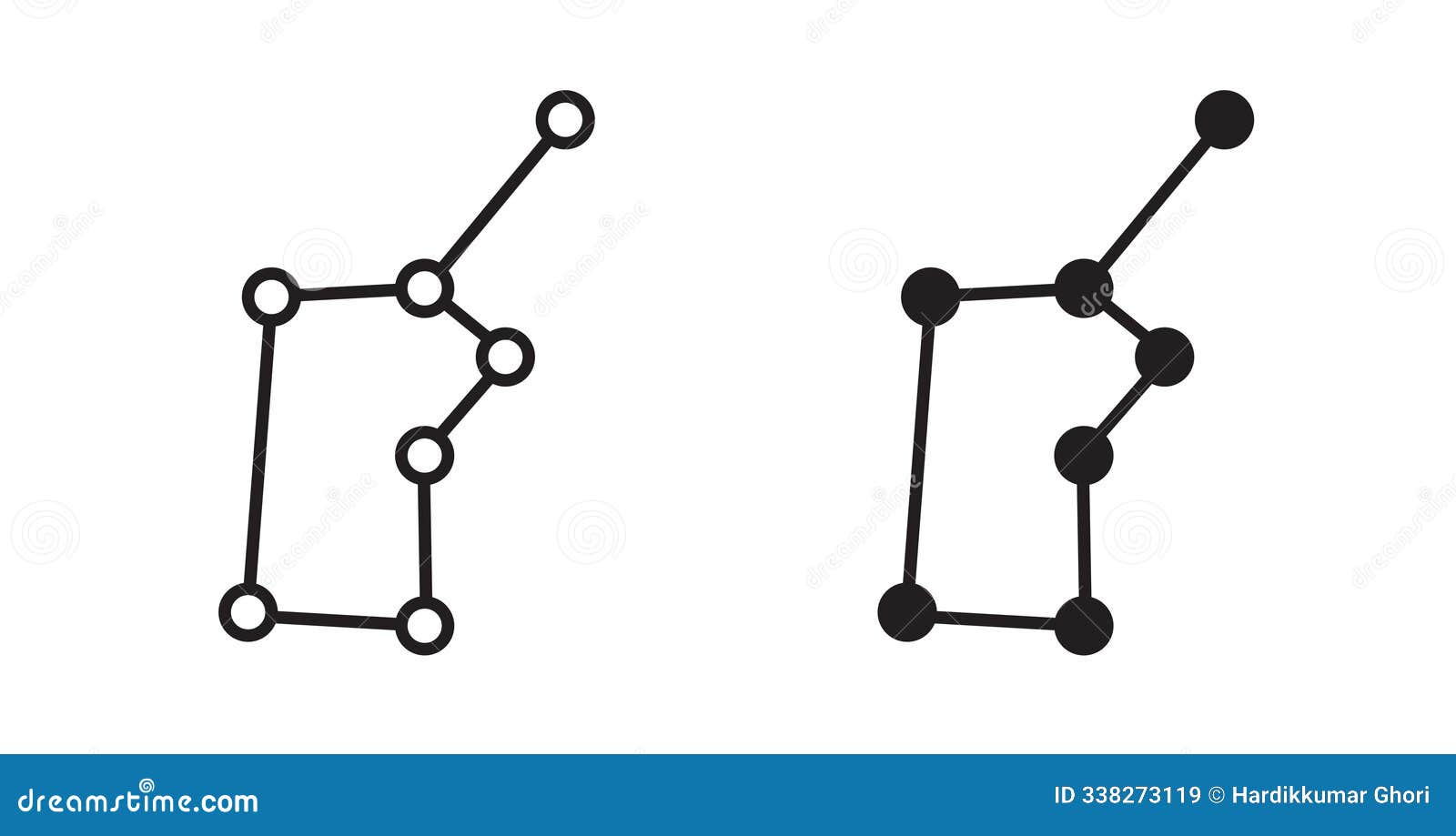 Lyra Constellation Logo Sign Vector Outline | CartoonDealer.com #326038937