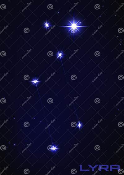 Lyra constellation stock vector. Illustration of astrology - 48132140
