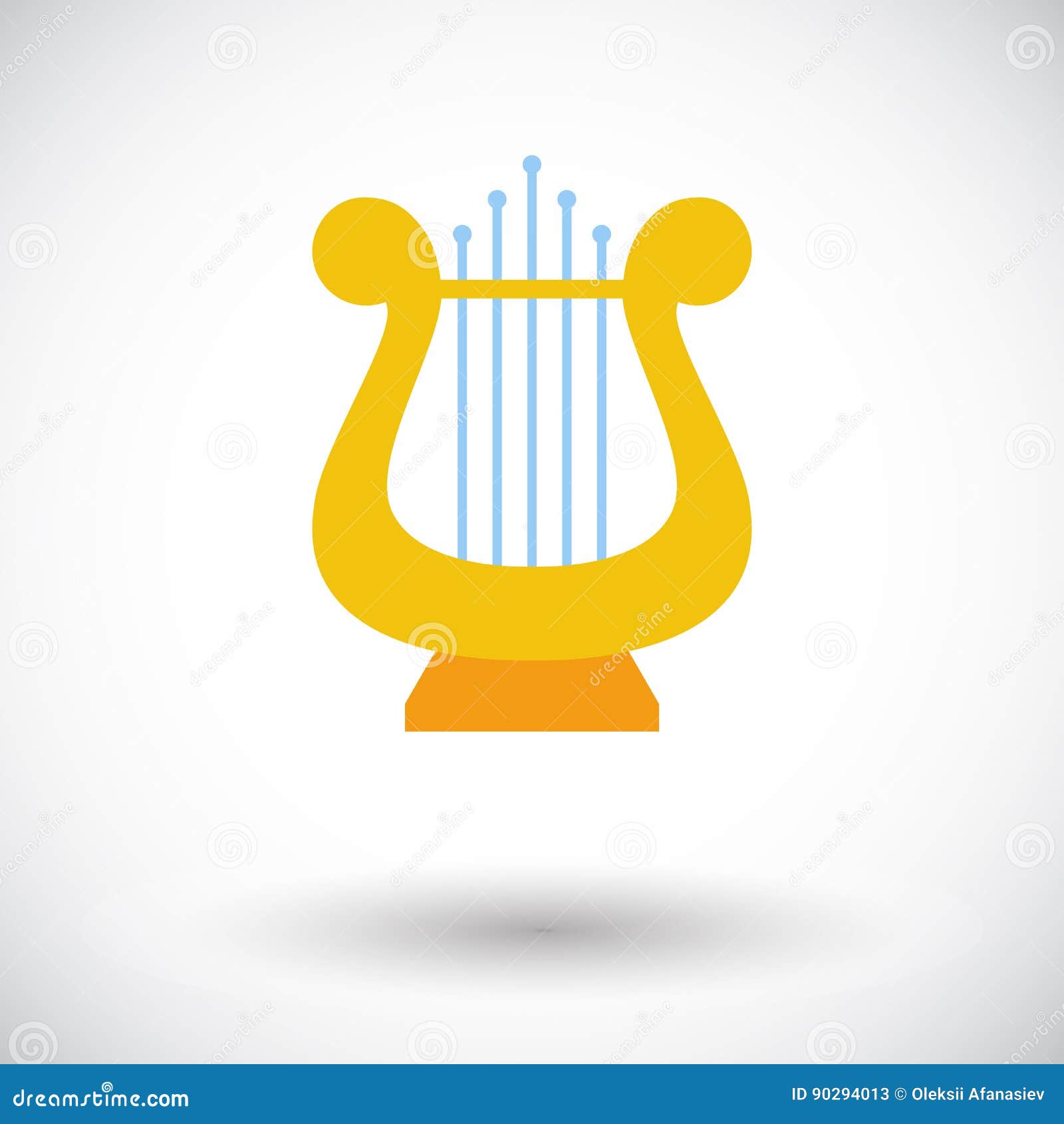 Lyra icon stock vector. Illustration of silhouette, music - 90294013
