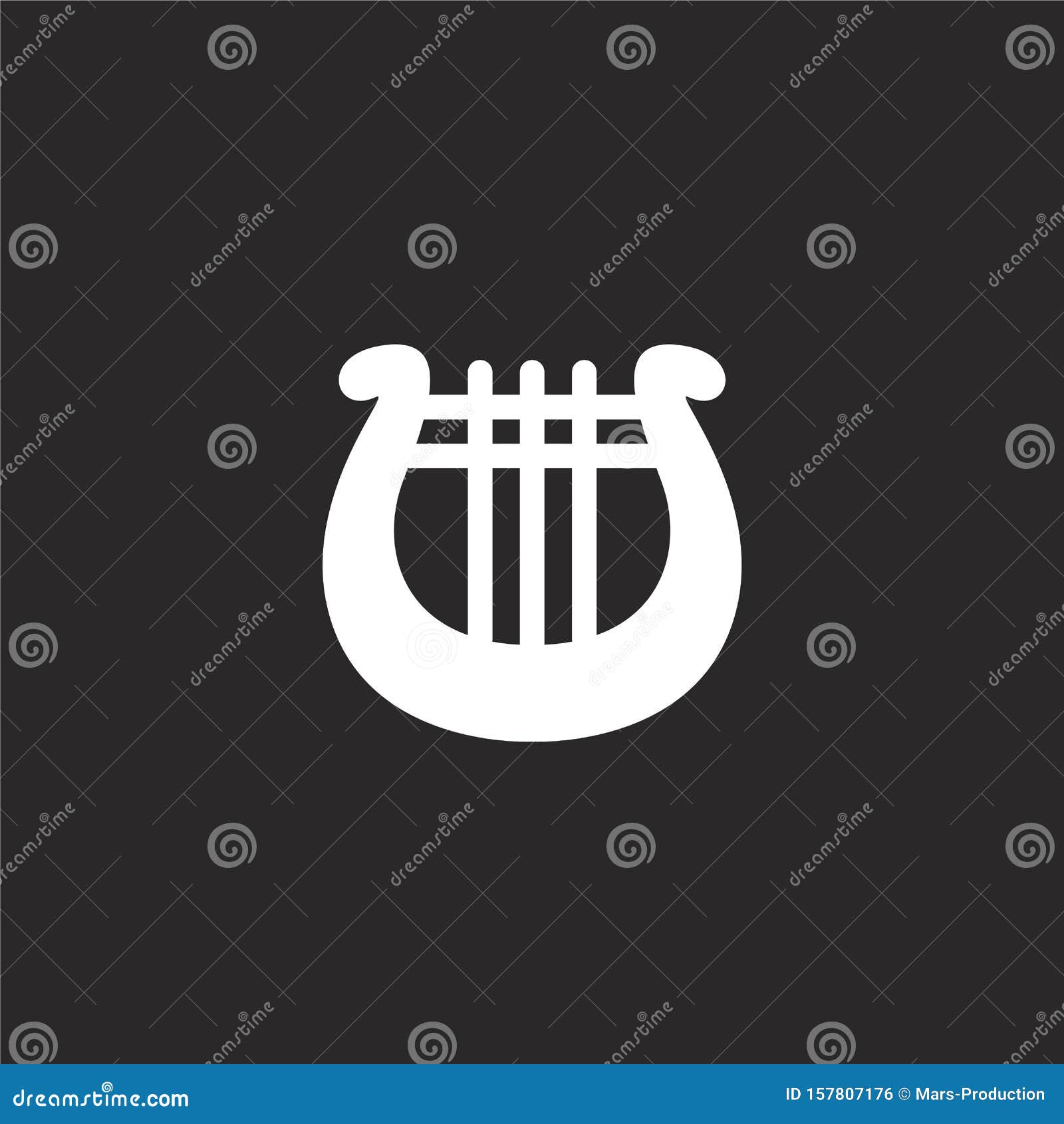 Lyre Icon. Filled Lyre Icon for Website Design and Mobile, App ...