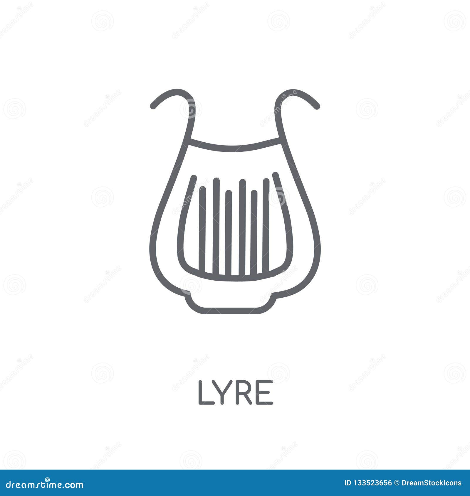 Linear Lyra Constellation Icon From Astronomy Outline Collection. Thin ...