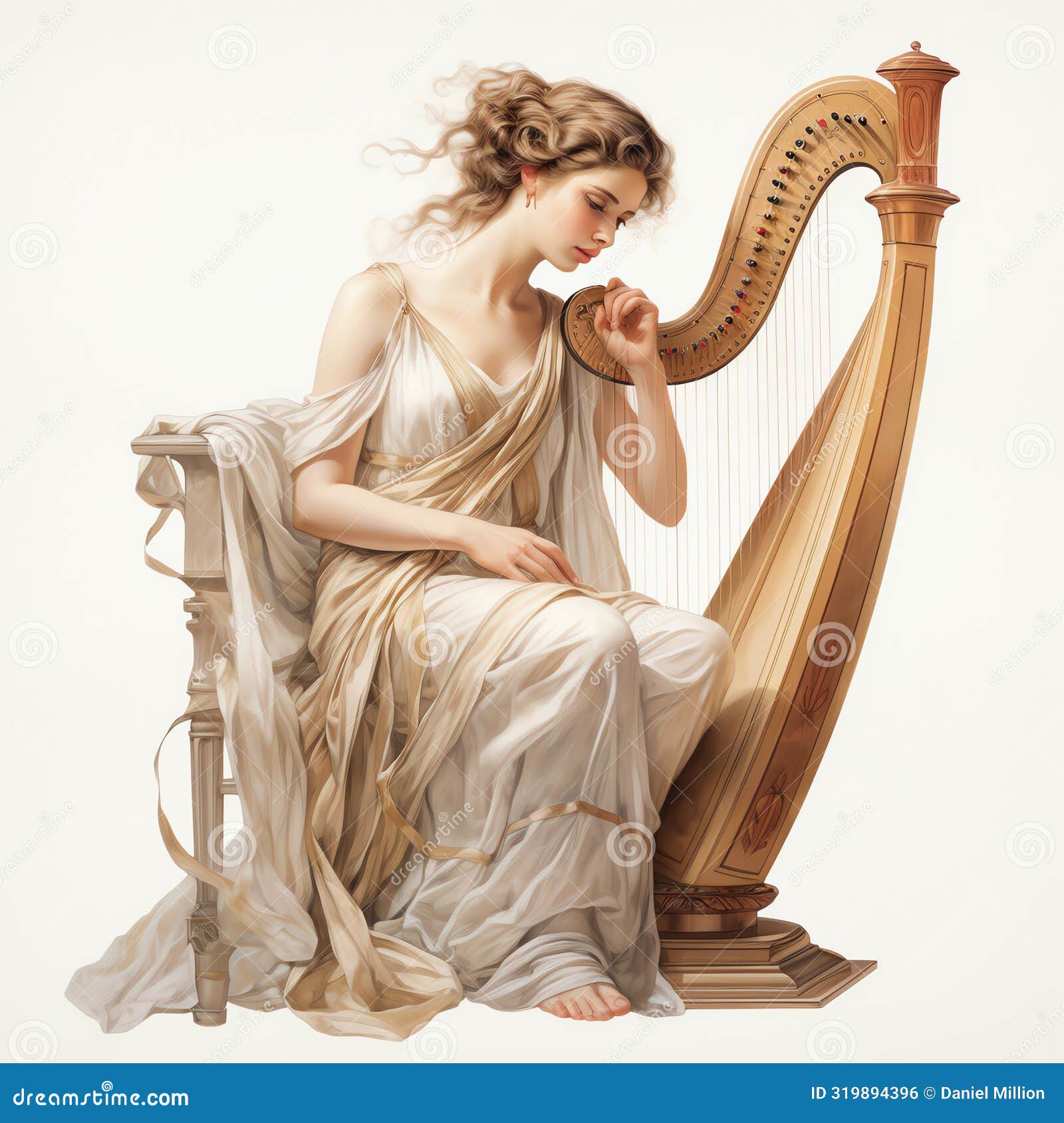 Lyre a Stringed Musical Instrument Often Associated with Apollo ...