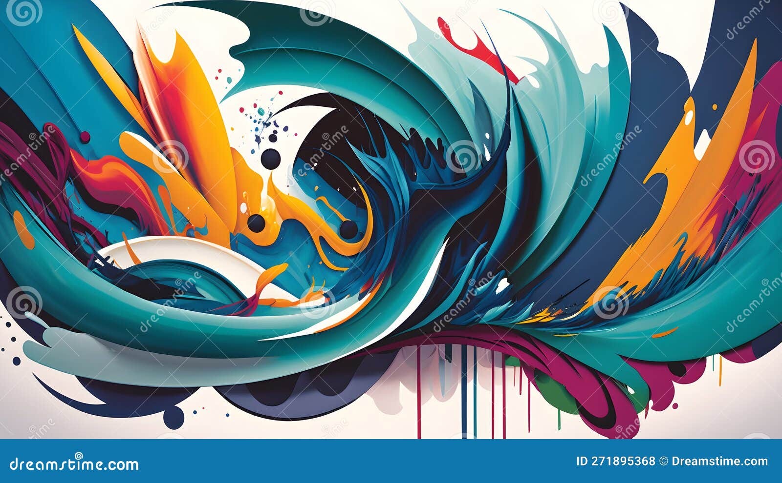 Lyrical Abstraction Modern Artwork Background. Generative AI Stock ...