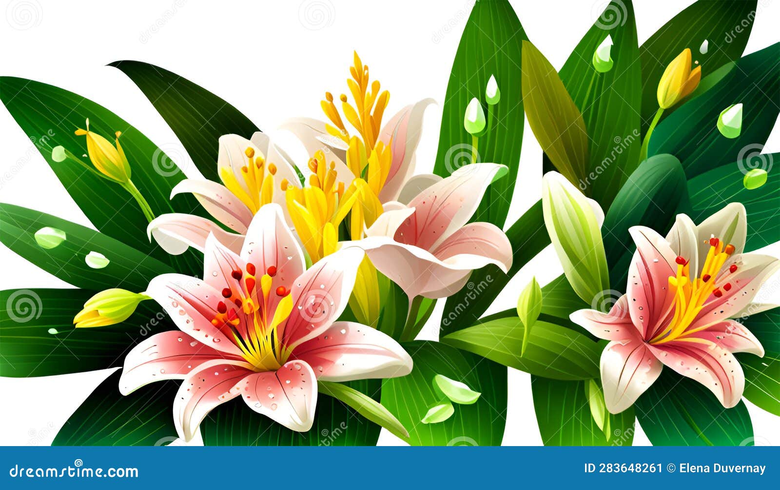 Lys Flowers - Generative AI Stock Image - Image of botany, blossom ...