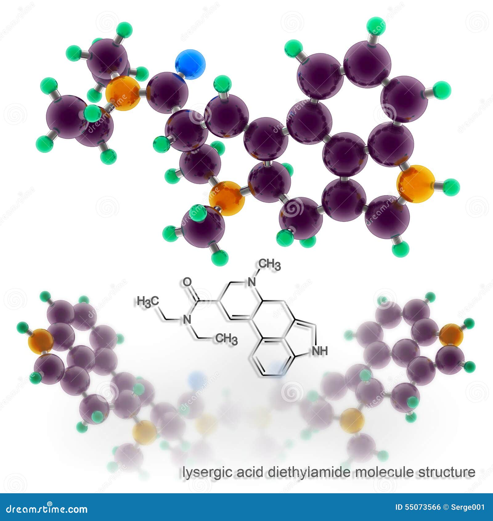 Lysergic Acid Diethylamide LSD. Chemical Formula, Molecular St Stock ...