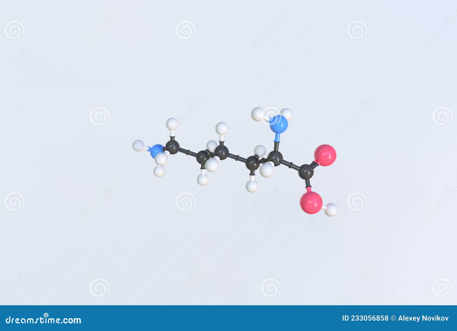 Lysine Molecule 3D Illustration. Stock Photography | CartoonDealer.com ...
