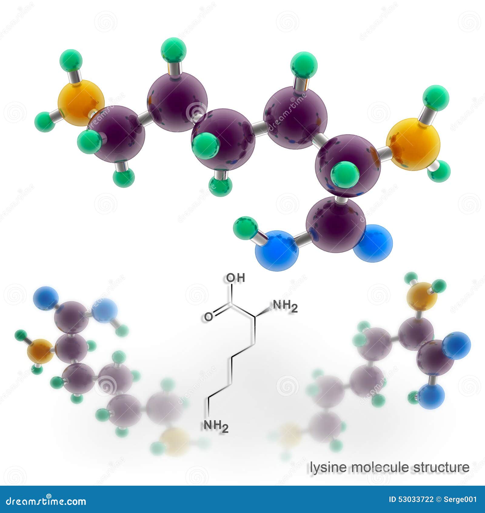 Lysine Molecule Structure Stock Photo | CartoonDealer.com #53033722