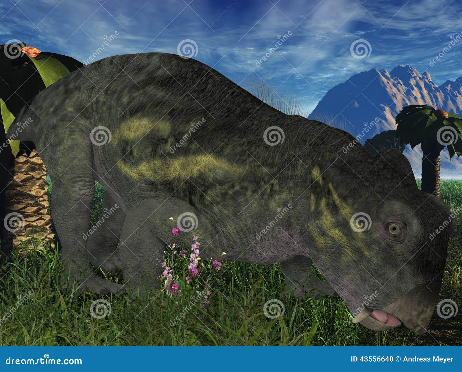 Lystrosaurus Dinosaur Isolated On Transparent Stock Photo ...