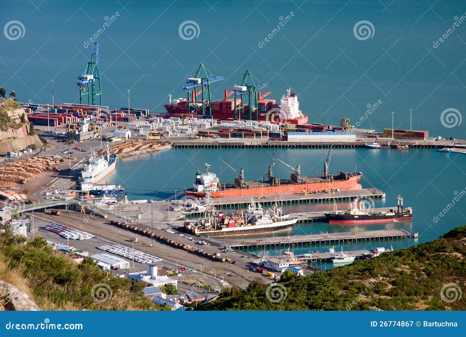 Lyttelton town stock image. Image of city, landscape - 26774867