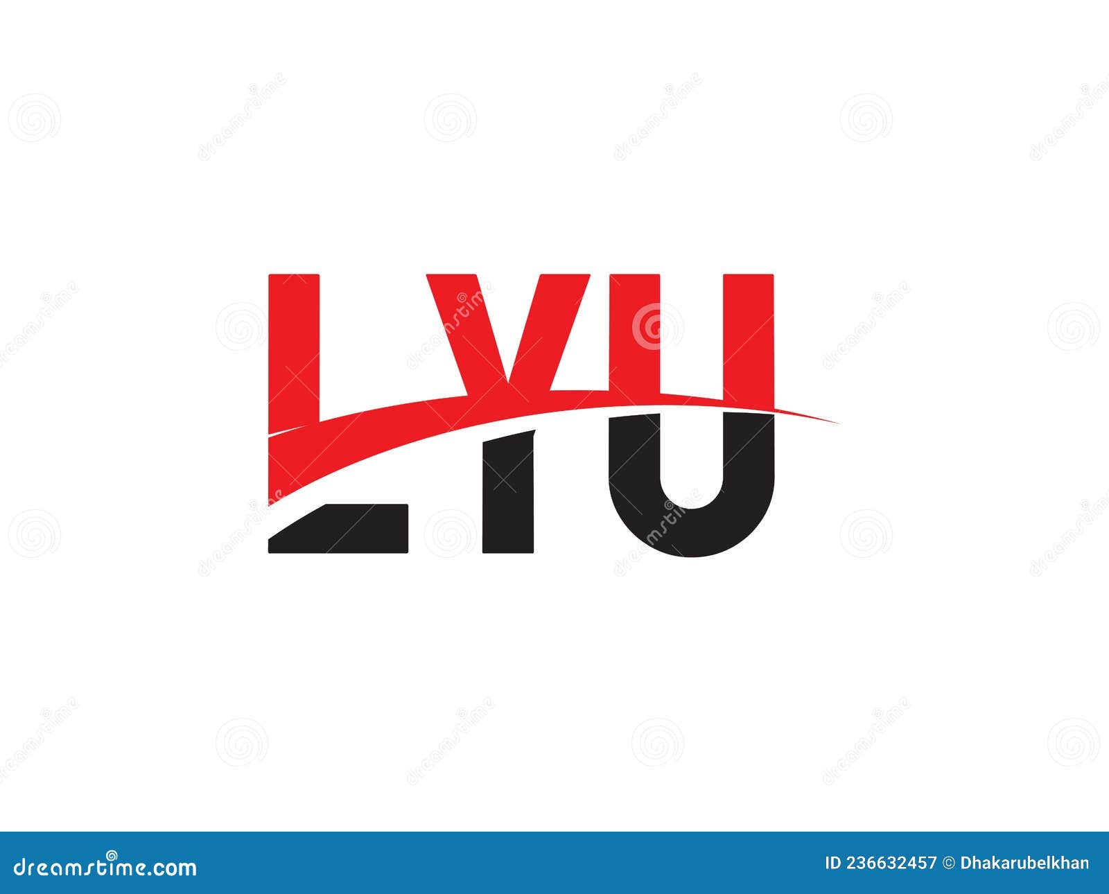 LYU Letter Initial Logo Design Stock Vector - Illustration of black ...