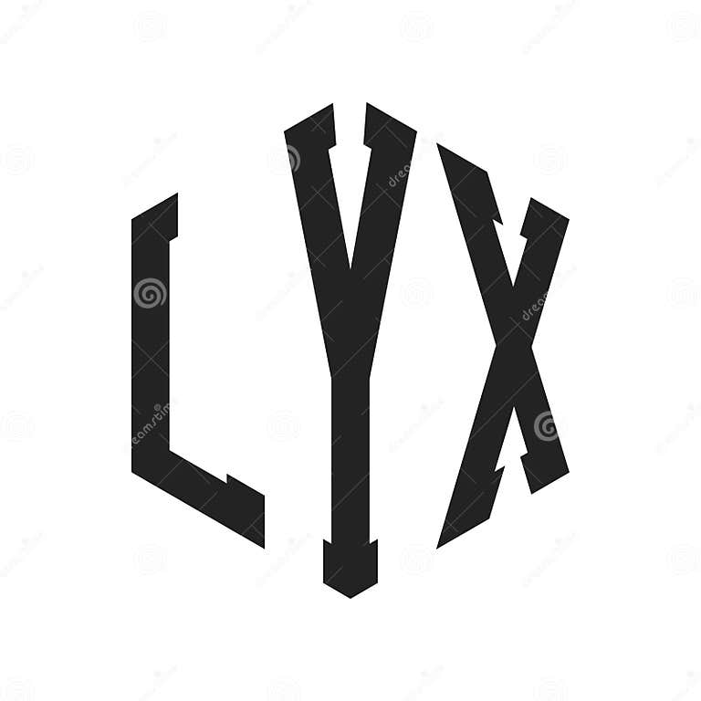 LYX Logo Design. Initial Letter LYX Monogram Logo Using Hexagon Shape ...