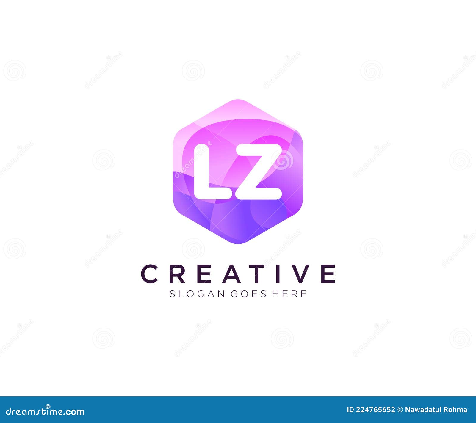 LZ Initial Logo with Colorful Hexagon Modern Business Alphabet Logo ...
