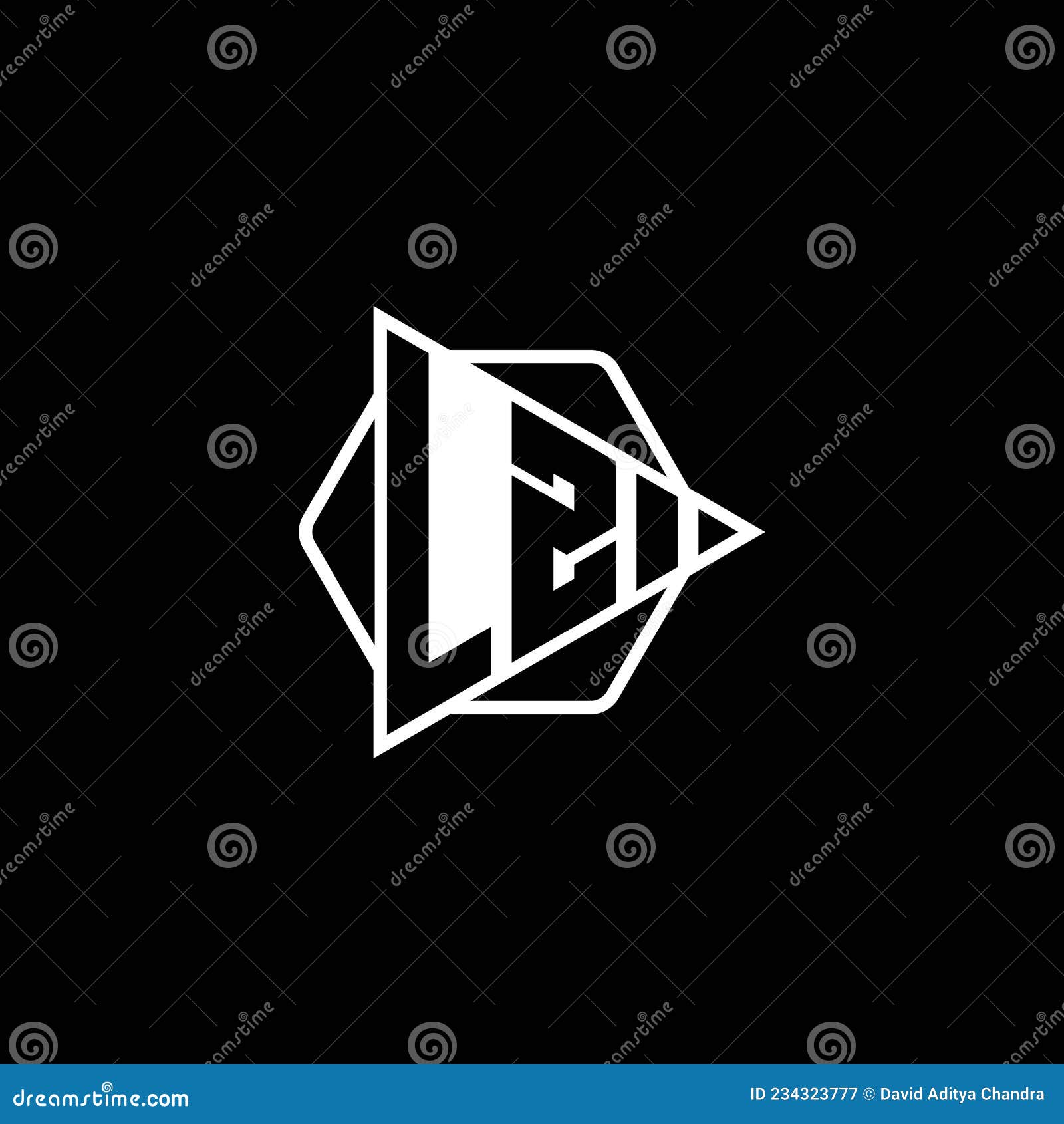 LZ Logo Monogram Triangle Play Button Stock Vector - Illustration of ...
