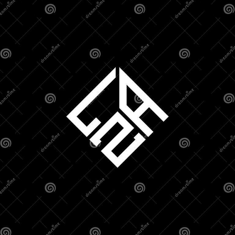 LZA Letter Logo Design on Black Background. LZA Creative Initials ...