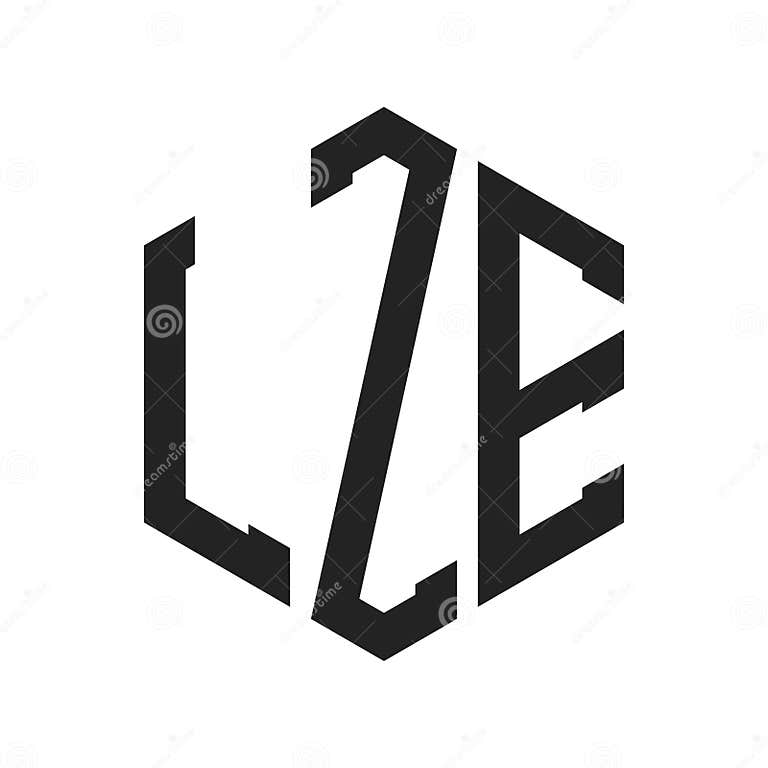 LZE Logo Design. Initial Letter LZE Monogram Logo Using Hexagon Shape ...