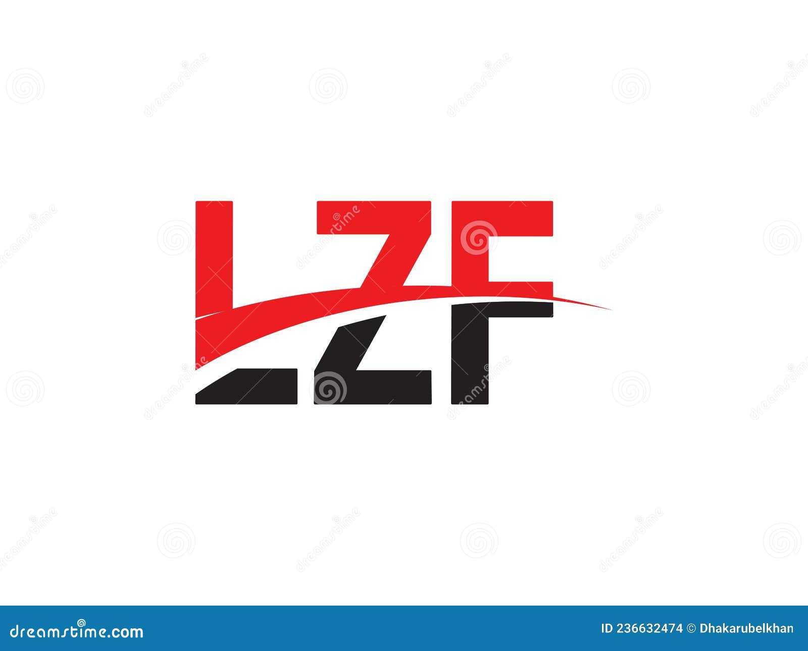 LZF Letter Initial Logo Design Stock Vector - Illustration of alphabet ...